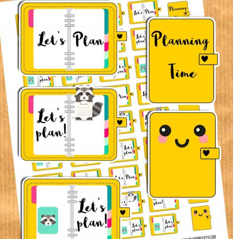 Cute "Planning time" stickers - Free printable planner stickers ...