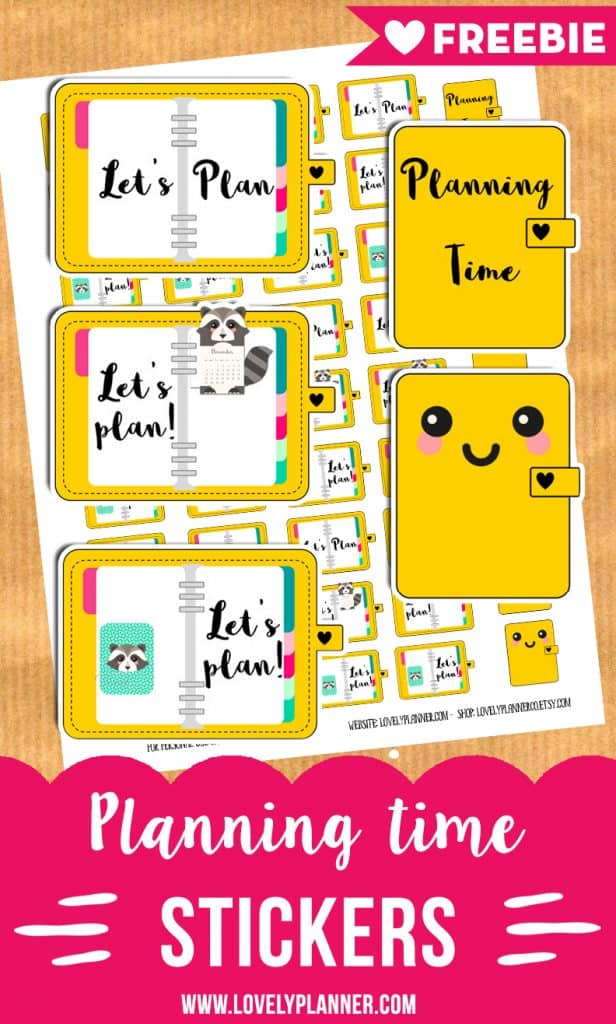 Cute "Planning time" stickers - Free printable planner stickers ...