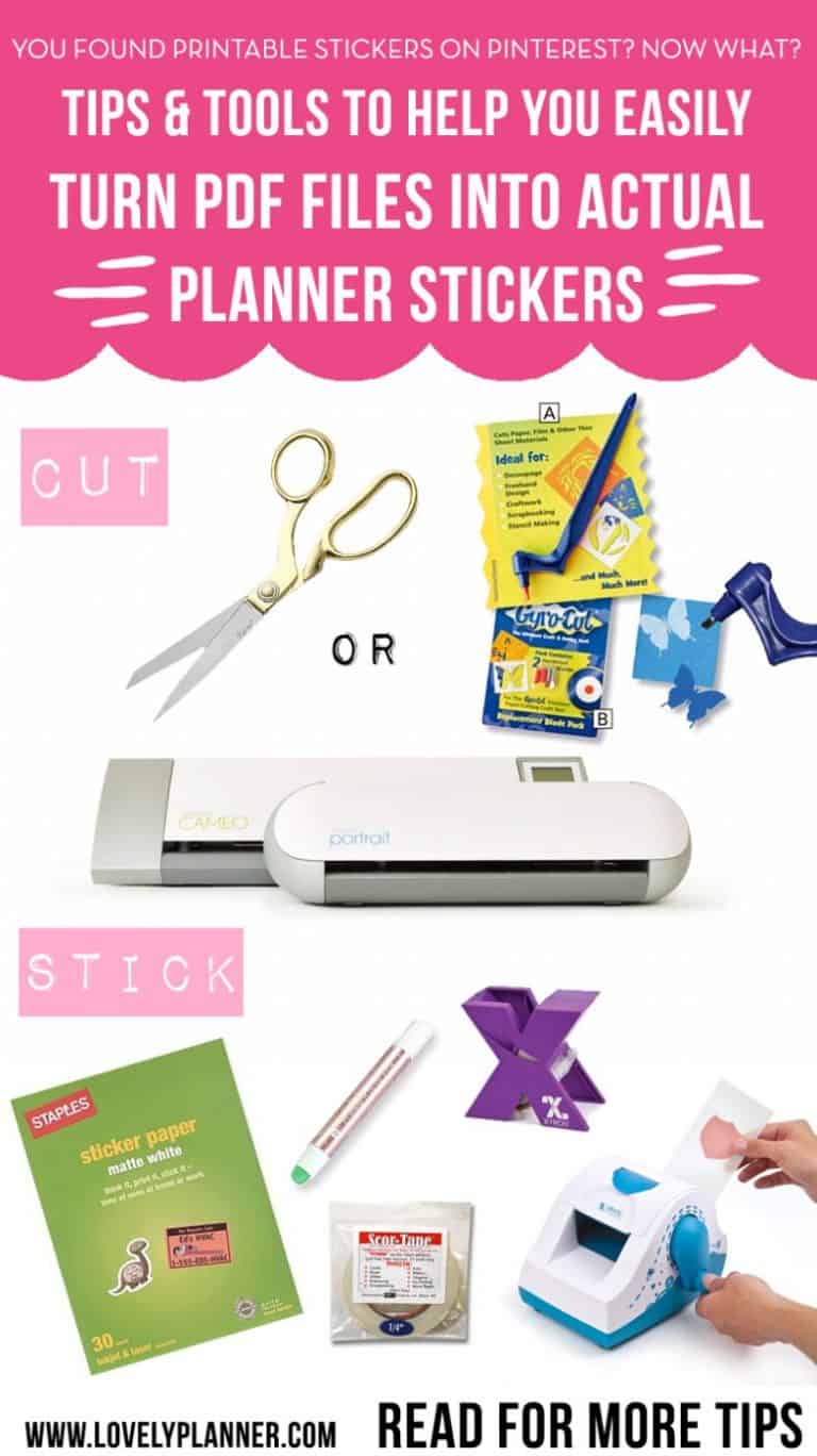 Tips and tools to easily turn PDF printables into planner stickers ...