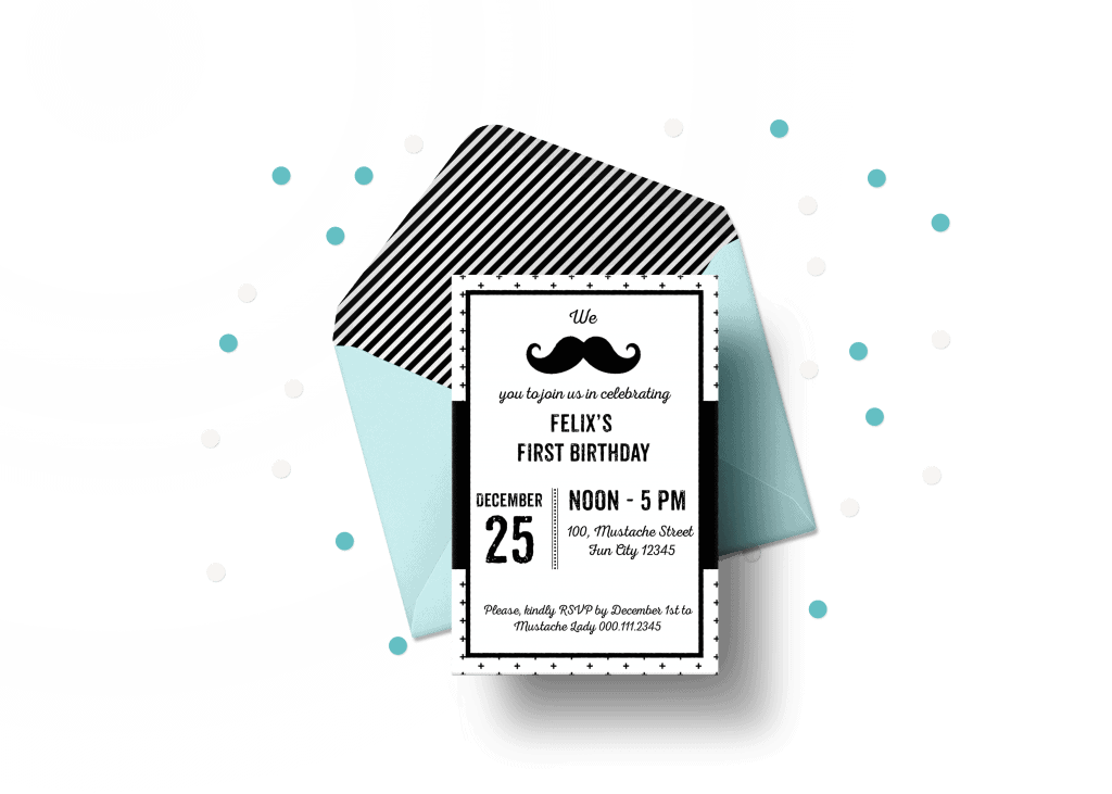 Free Printable Mustache Party Invitations - Blank & Editable Templates ...