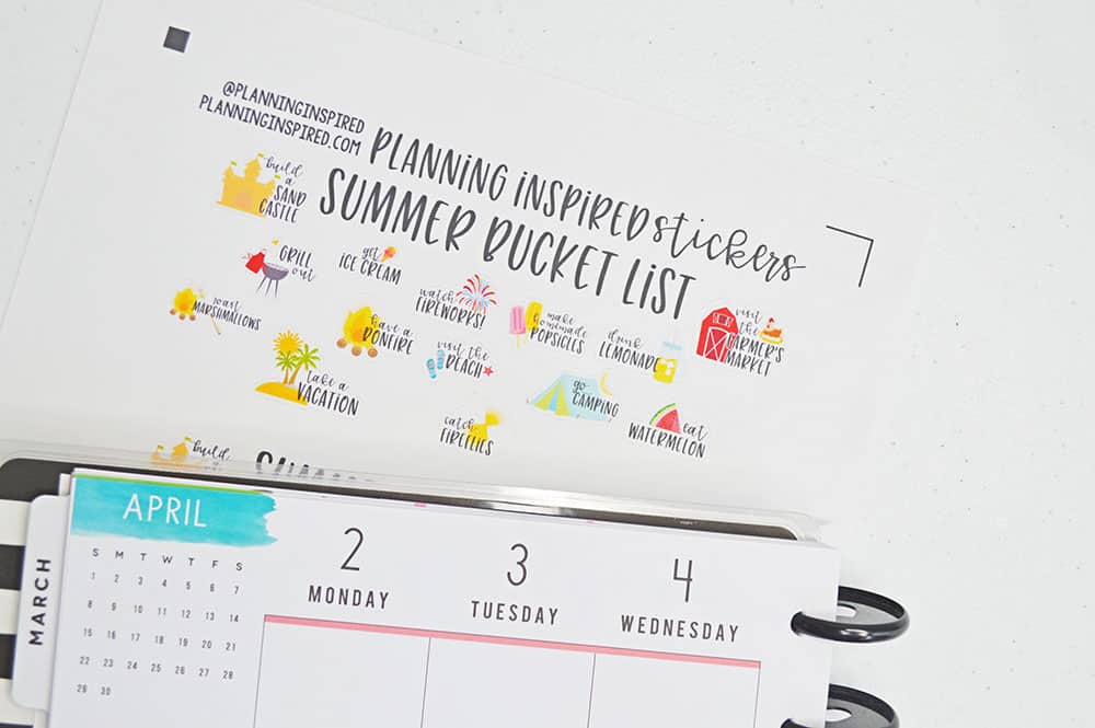 24 Free Printable Summer Planner Stickers - Lovely Planner