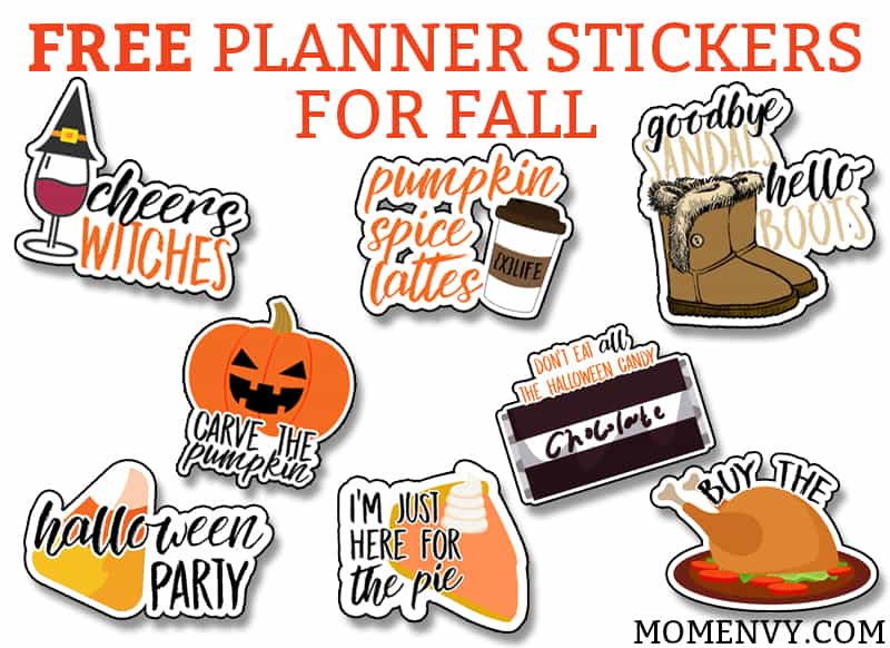 17 Free Printable Fall Planner Stickers Sets - Lovely Planner