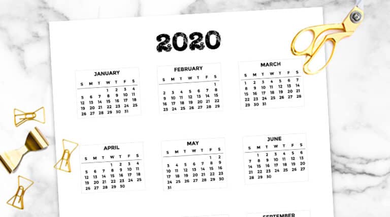 Free Printable 2020 Calendar Tabs Stickers - Lovely Planner