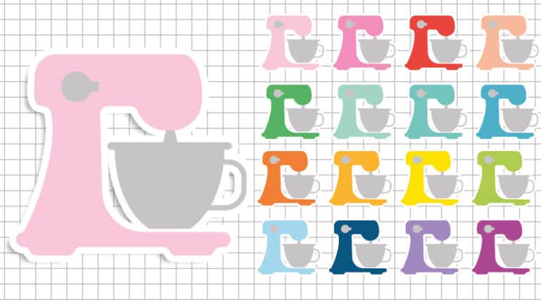 Free Printable Mixer / Baking Planner Stickers - Lovely Planner