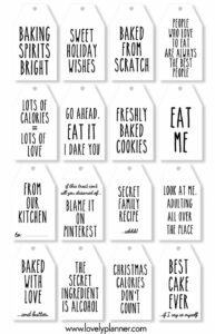 16 Free Printable Funny Baking Gift Tags - Lovely Planner