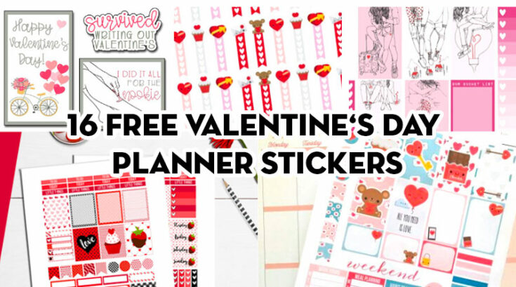 Free Printable Kawaii Valentine's Day Planner Stickers Weekly Kit ...