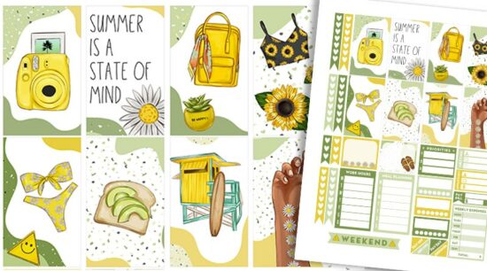 24 Free Printable Summer Planner Stickers - Lovely Planner