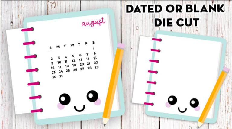 Free Printable Notebook Planner Die-Cut / Divider - Lovely Planner