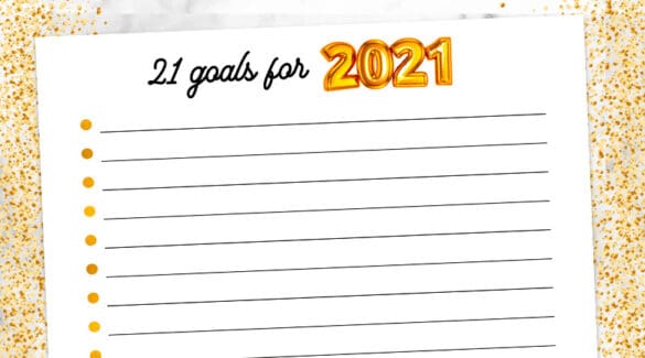Free Printable 21 goals for 2021 Planner Insert - Lovely Planner