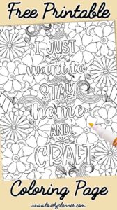 Free Printable Fun Coloring Page for Crafters - Lovely Planner
