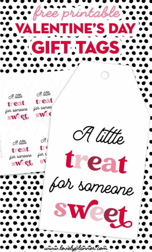 Free Printable Valentine's Day Gift Tags - Lovely Planner