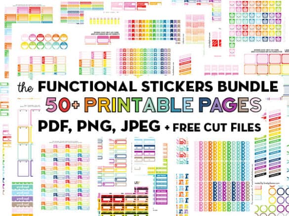 60+ Free Printable Functional Stickers for your Planner or Bullet ...