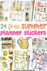 24 Free Printable Summer Planner Stickers - Lovely Planner