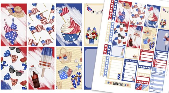 24 Free Printable Summer Planner Stickers - Lovely Planner
