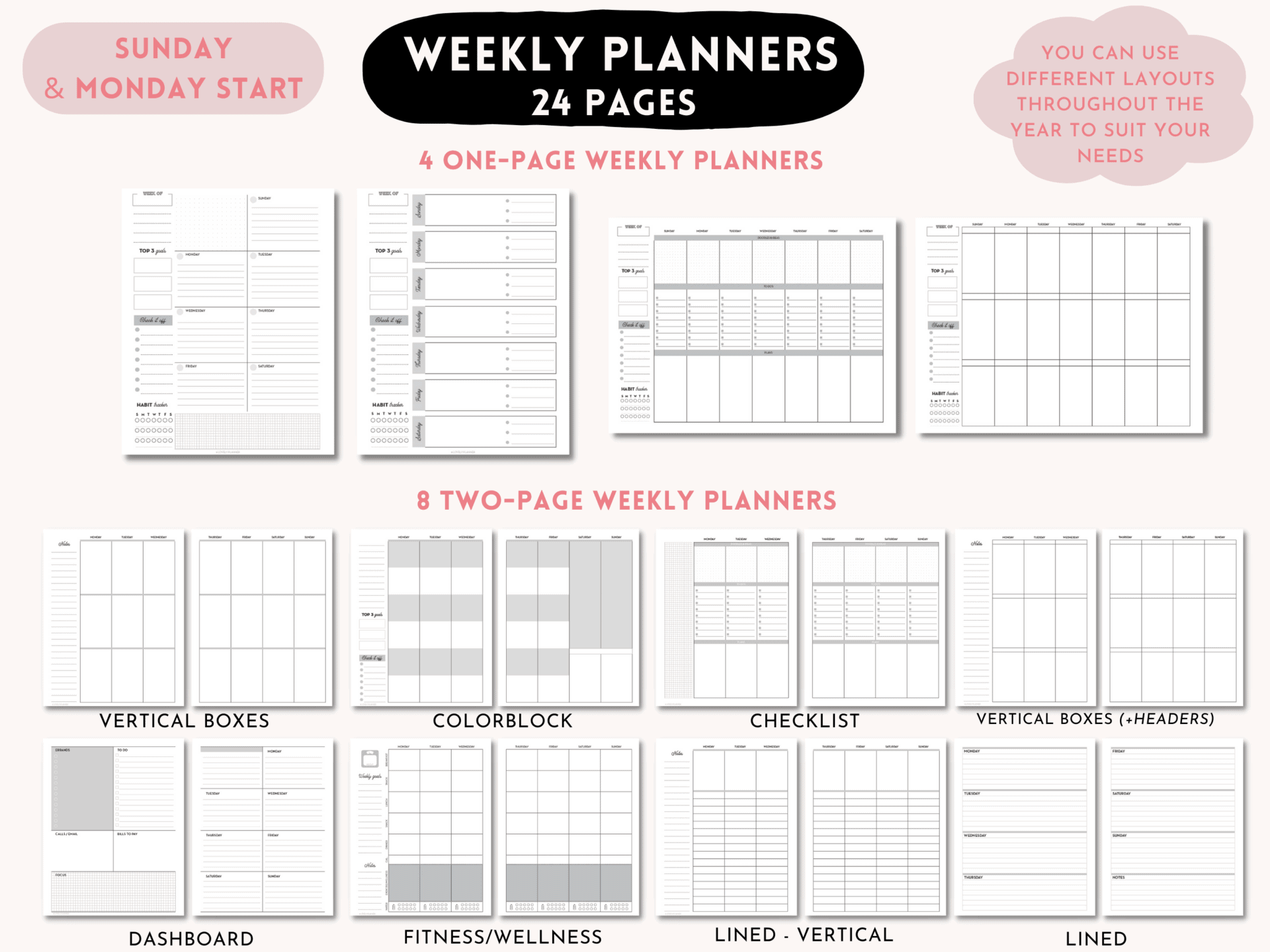 Receive your Free Pack of Planner Pages - Lovely Planner