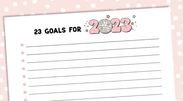 Free Printable 23 Goals for 2023 Planner Insert in 3 sizes - Lovely Planner