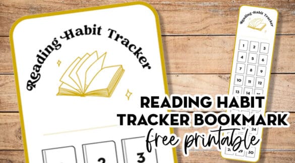 Free Printable Reading Habit Tracker Bookmark - Lovely Planner