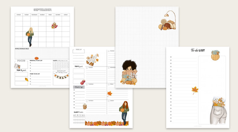 Free Printable Planner Pages for September - Lovely Planner
