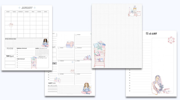 Free Printable January Planner Pages - Lovely Planner