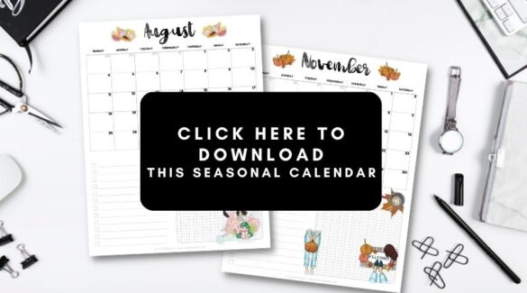 Free Printable 2026 Seasonal Calendar with To-Do List - Lovely Planner