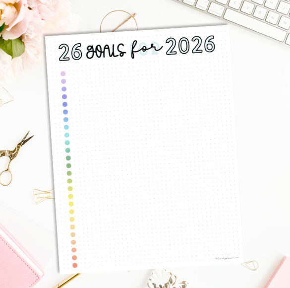 Free 26 Goals for 2026 Printable Tracker - Lovely Planner