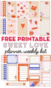Free Printable Sweet Love Planner Stickers - Weekly Kit - Lovely Planner