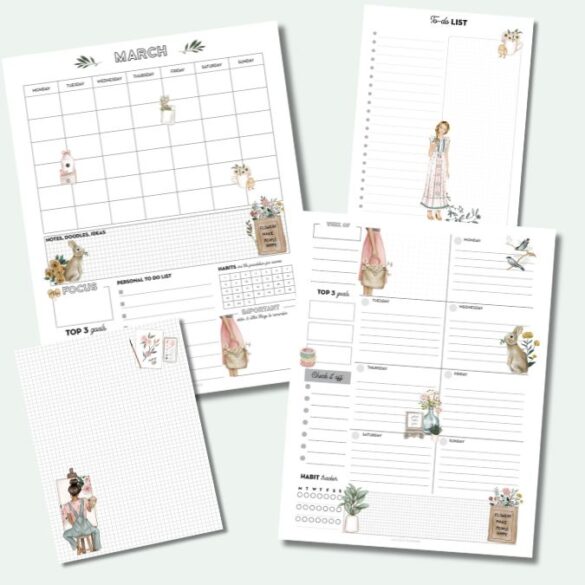 Free Printable Planner Pages For Spring Season - Lovely Planner