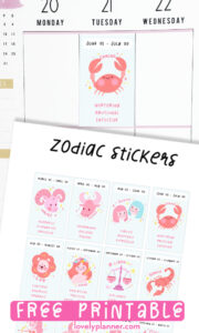 Free Printable Zodiac Planner Stickers - Lovely Planner