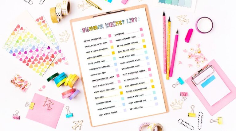 Free Printable Cute Summer Bucket List Templates - Lovely Planner