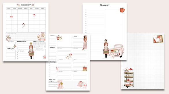 Free Printable Planner Pages - Back to School Girl - Lovely Planner