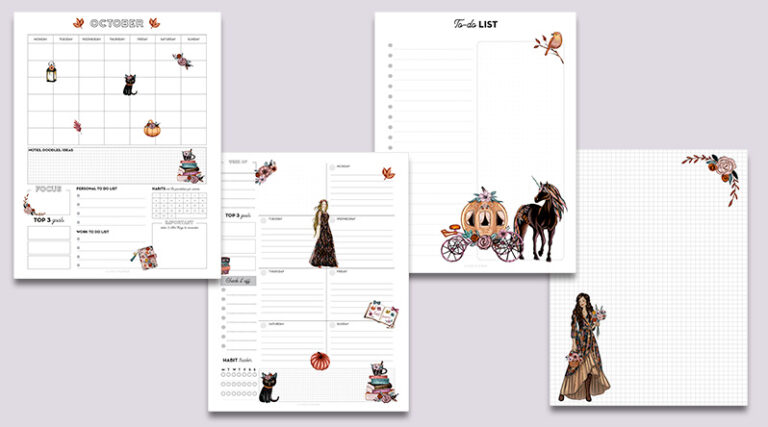 Free Printable Halloween Planner Pack - Lovely Planner