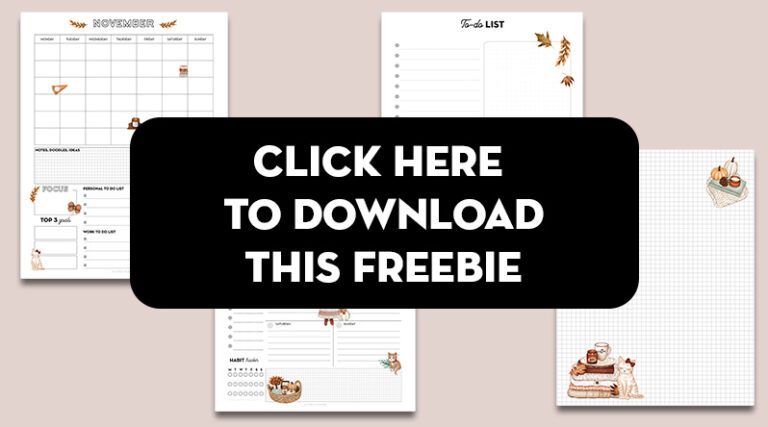 Free Printable Planner Pages for Fall & November - Lovely Planner