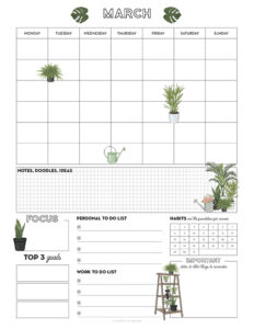 Free Planner Pages for Plant Lovers {March Pack} - Lovely Planner