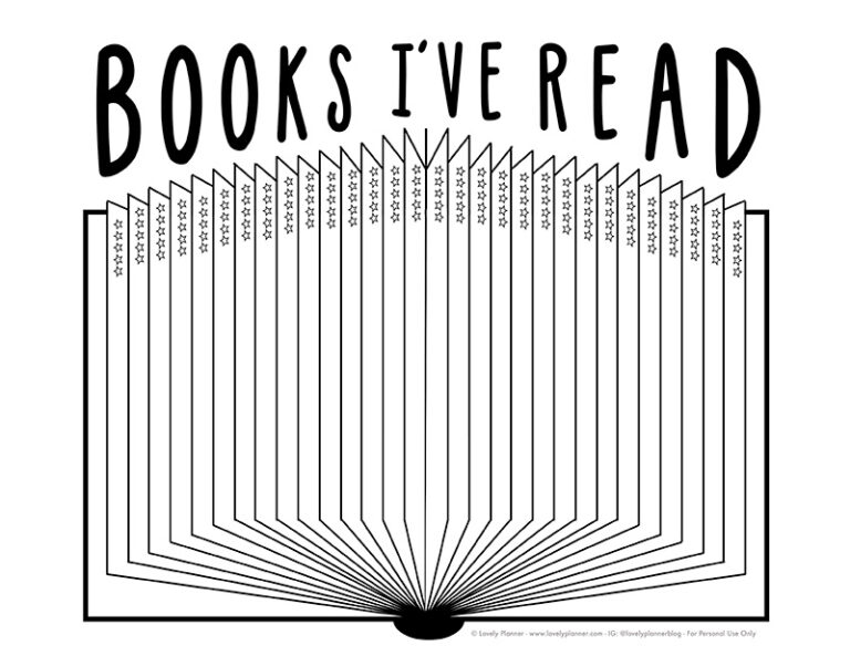 8 Free Reading & Book Tracker Printable Templates - Lovely Planner