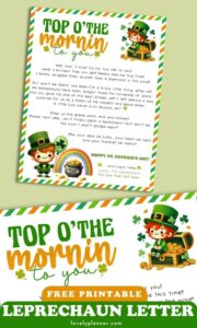 Free Printable Leprechaun Letter for St. Patrick's Day - Lovely Planner