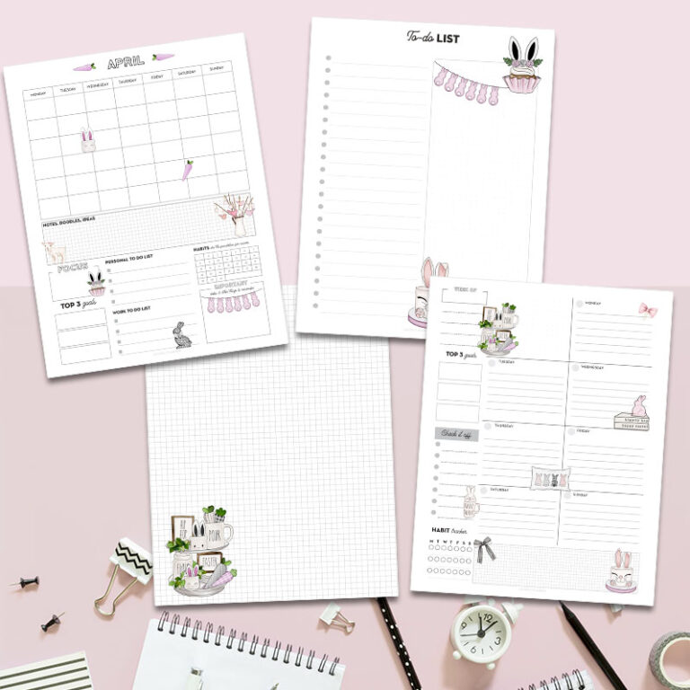 Free Printable Easter Planner Pages {April Pack} - Lovely Planner