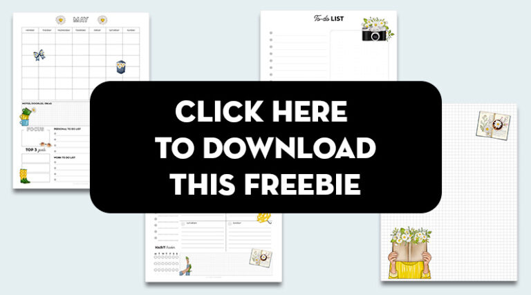 Free Printable May Planner Pages - Flowers & Books - Lovely Planner