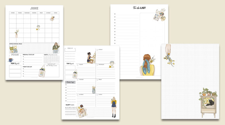 Free Planner Artsy Planner Pack - Lovely Planner