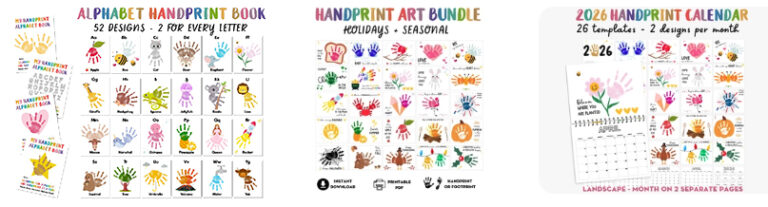 Free First Day of School Handprint Printable - Lovely Planner