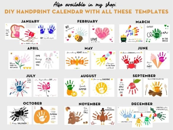Free Printable 2026 Handprint Calendar - Lovely Planner