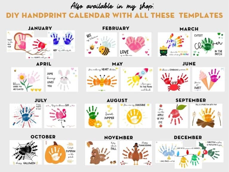 Free Printable 2026 Handprint Calendar - Lovely Planner