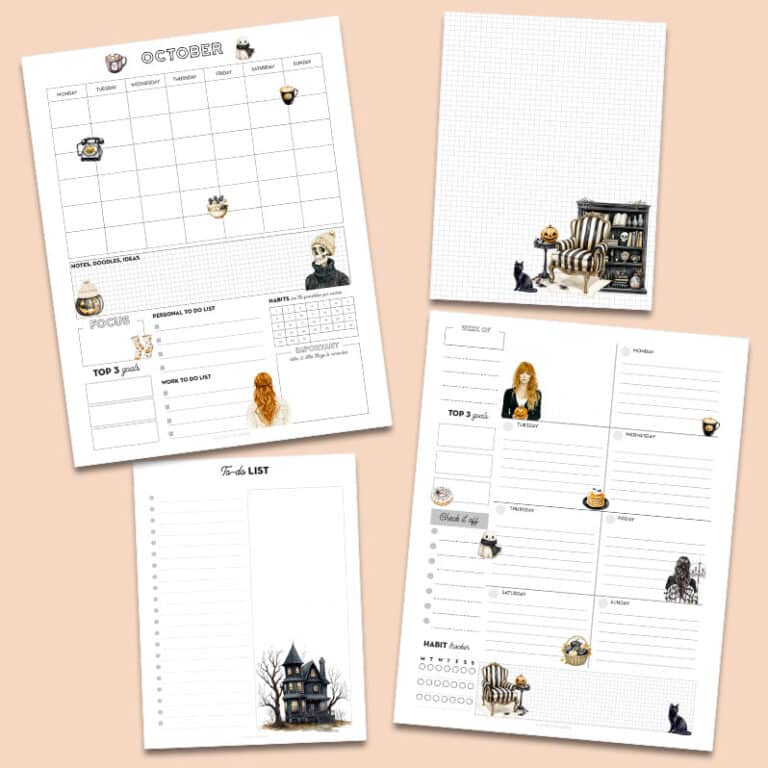Free Printable Halloween Planner Pack - Lovely Planner