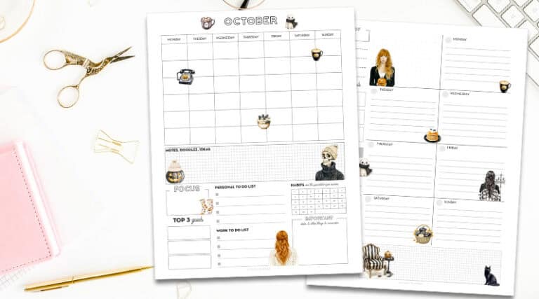 Free Printable Halloween Planner Pack - Lovely Planner