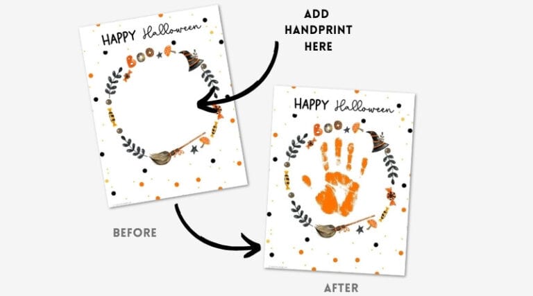 4 Cute Free Printable Halloween Handprint Crafts for Kids - Lovely Planner
