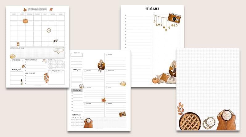 Free November Printable Planner Pages - Lovely Planner
