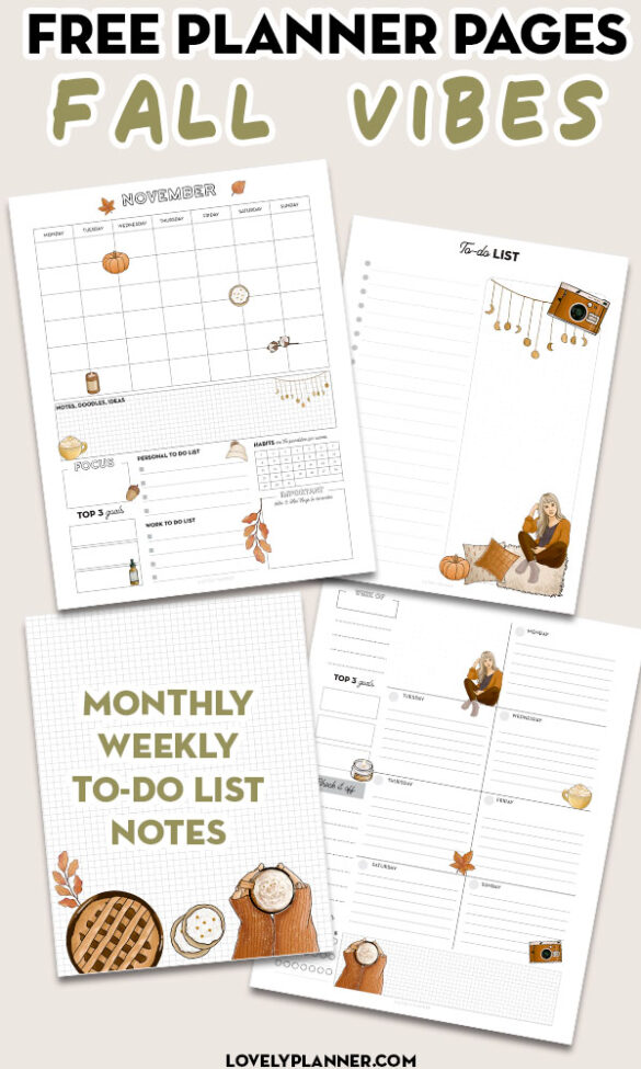 Free November Printable Planner Pages - Lovely Planner
