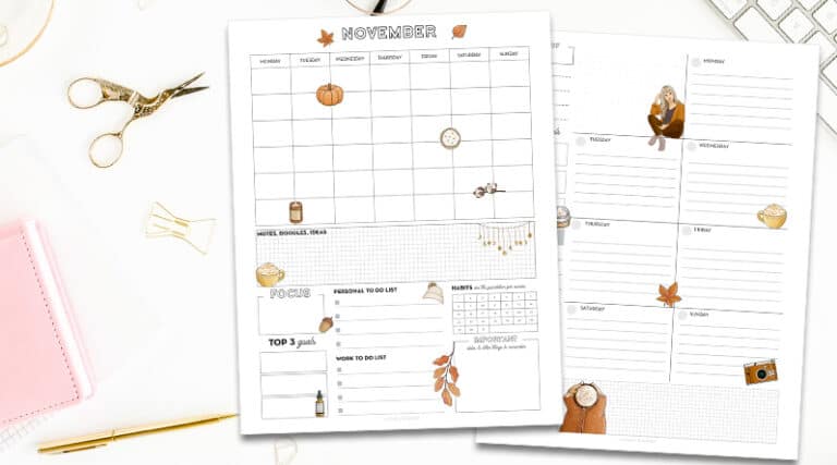 Free November Printable Planner Pages - Lovely Planner