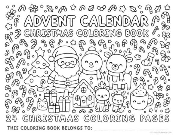 Free Printable Advent Calendar Coloring Book – 24 Days of Christmas ...