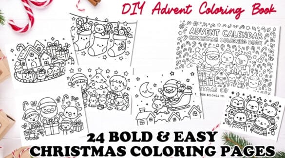 Free Printable Advent Calendar Coloring Book – 24 Days of Christmas ...