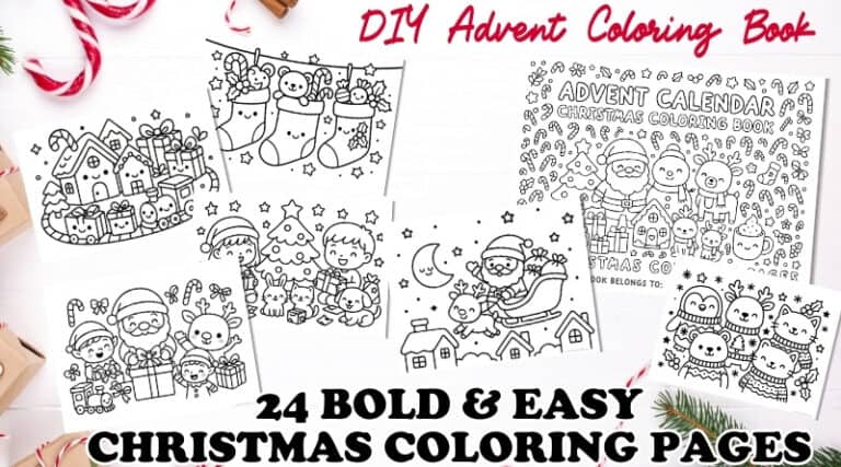 Free Printable Advent Calendar Coloring Book – 24 Days of Christmas ...